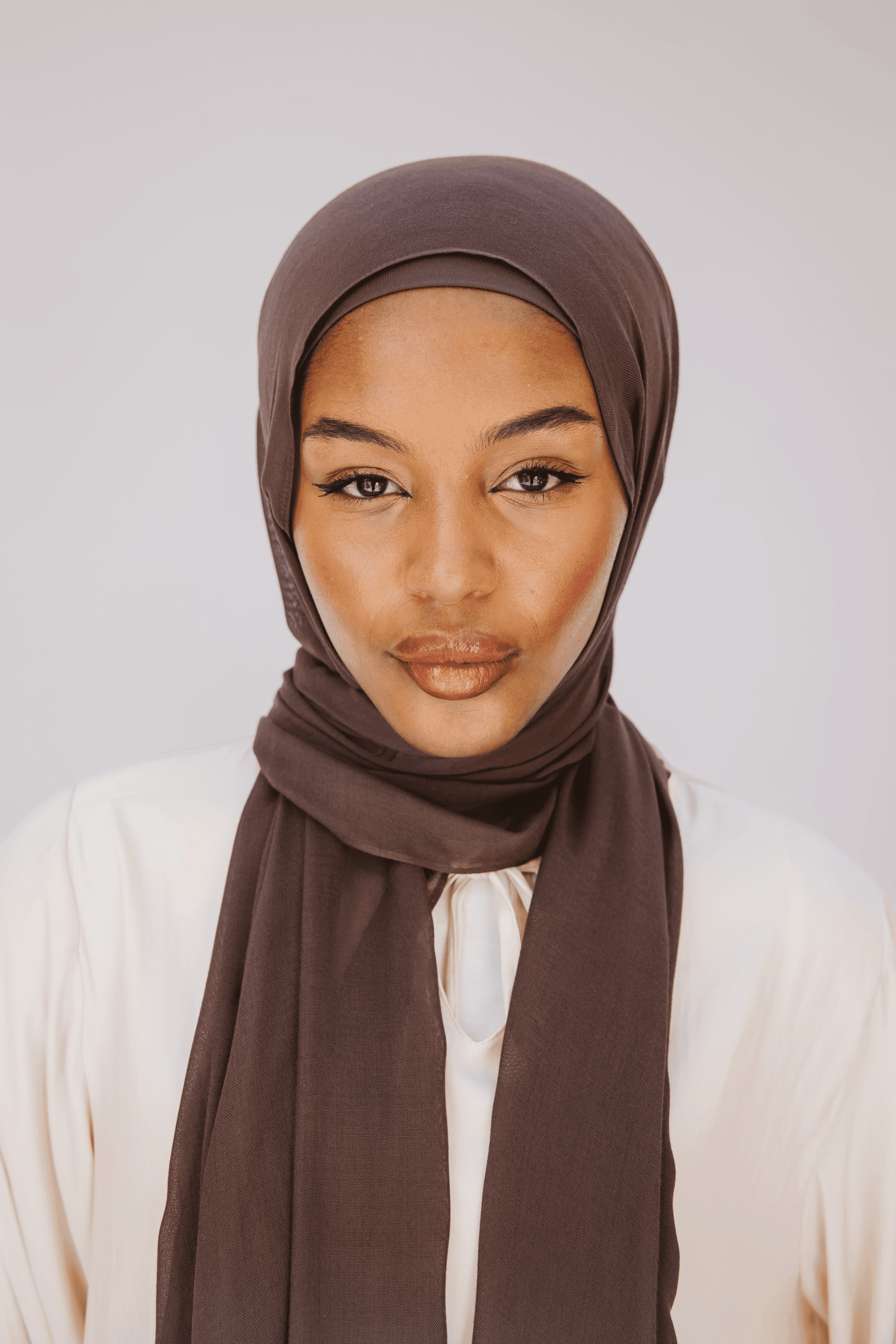 Worood Espresso Bamboo Scarf Set | Bold & Sophisticated