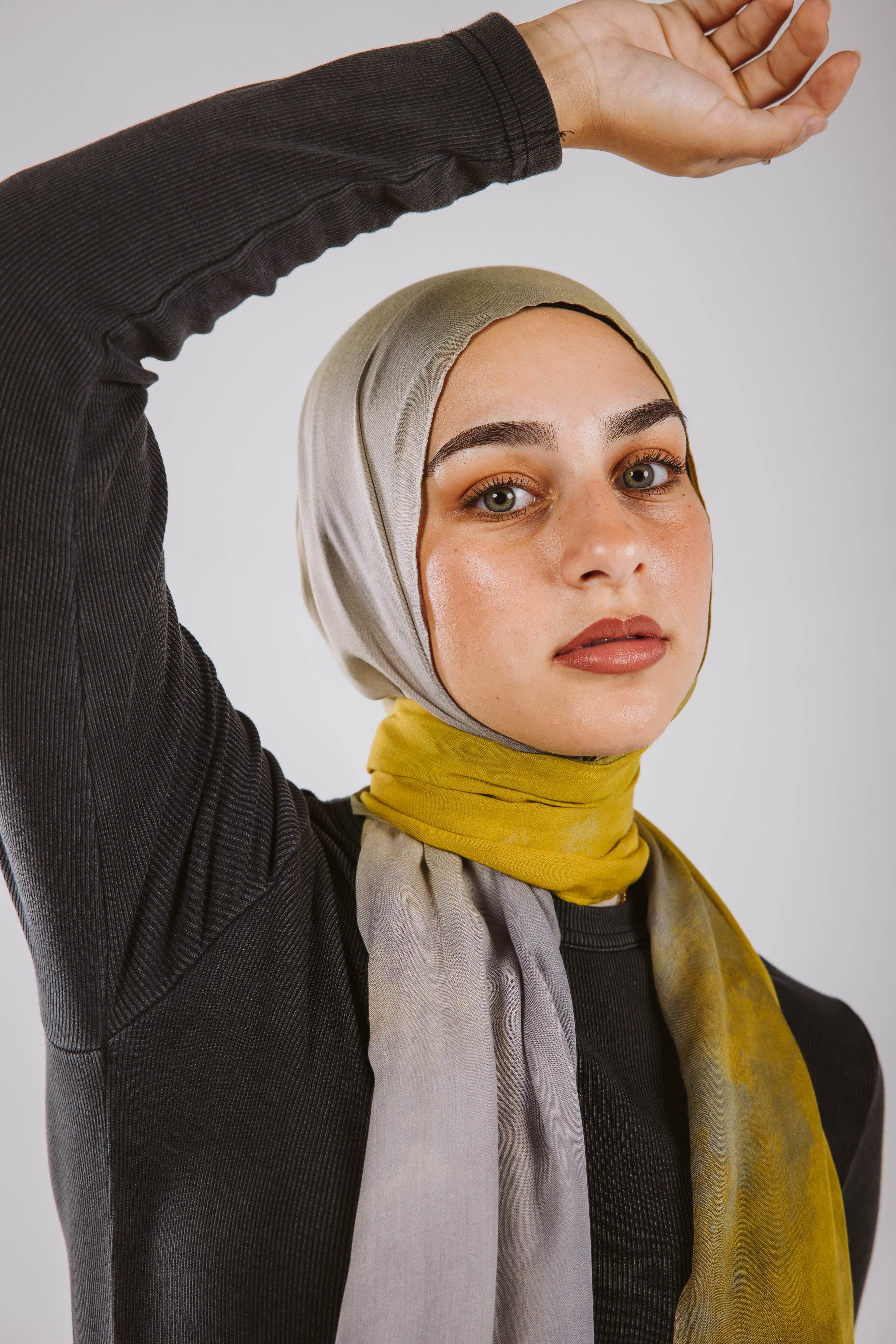 Worood Lime Shadows Modal Scarf – Chic & Refreshing