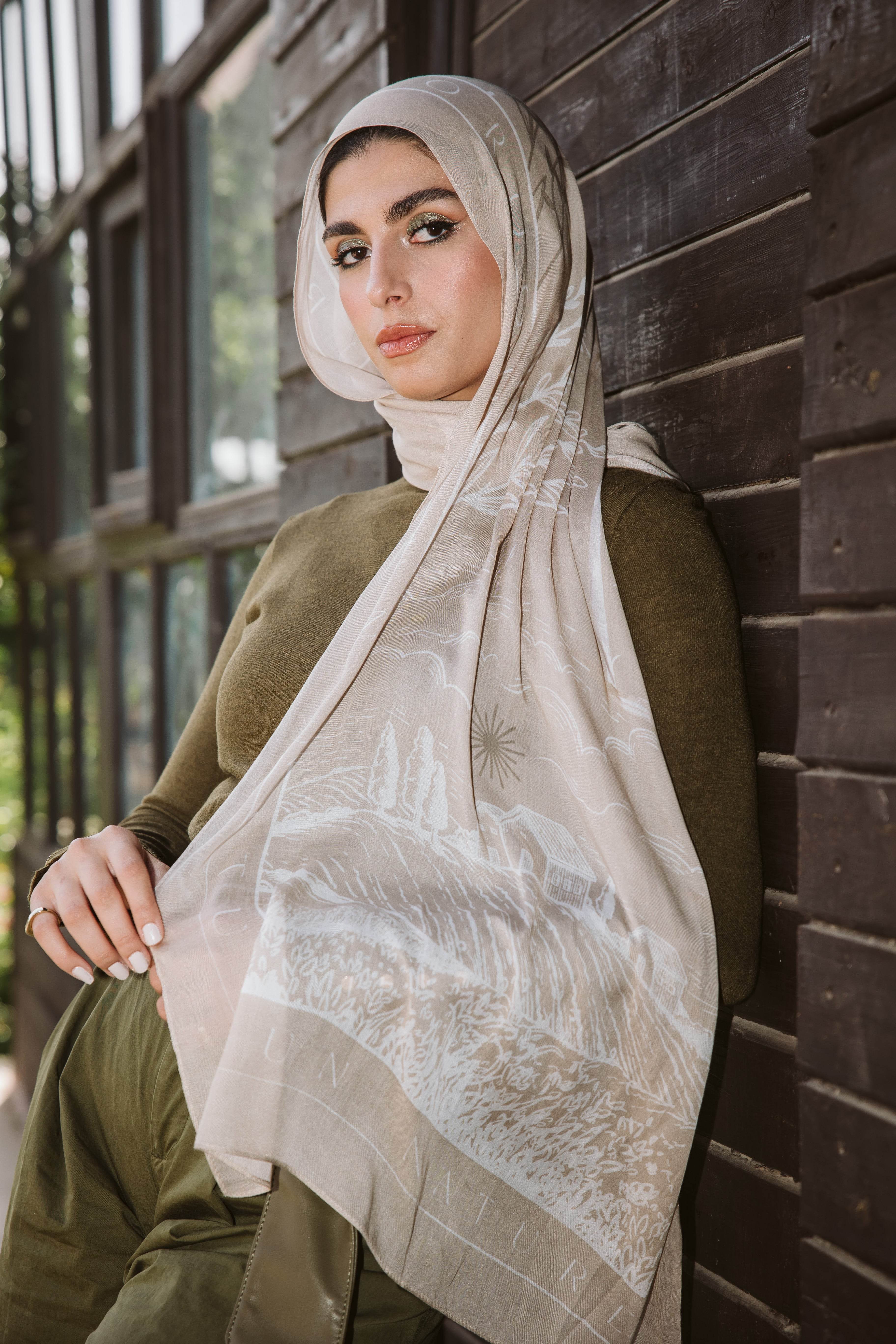 Worood Sunny Days In Beige Modal Scarf – Light & Versatile