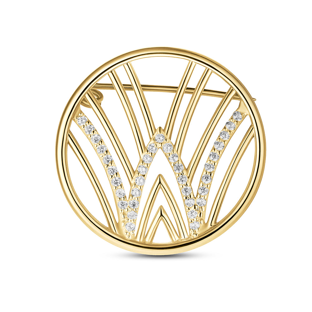 Worood Insignia Brooch with Stones | Timeless & Refined